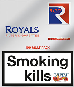 Royals Superkings Red Cigarettes (20 per pack x 5) | Everest Cash & Carry